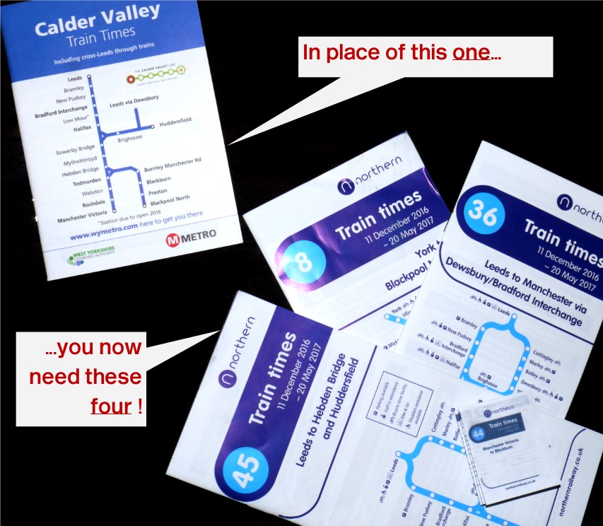 Timetable booklets are a mess. – Halifax and District Rail Action Group